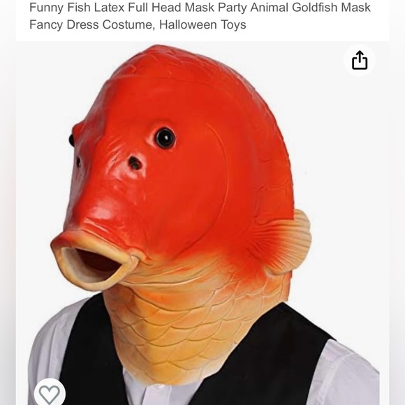 Ali Express | Costumes | Goldfish Full Head Mask Latex | Poshmark